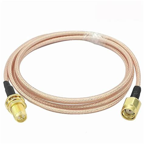 RP SMA Male To RP SMA Female Bulkhead Straight RF Cable Assembly RG316