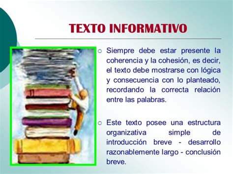 Cuadros sinópticos sobre textos informativos Características y
