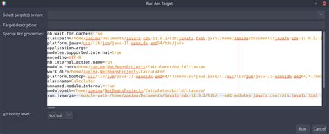 Add Modules Parameter In NetBeans Ant VM Options Does Not Recognise