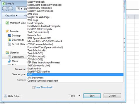 how to save an excel 2010 workbook as a pdf or xps file dummies