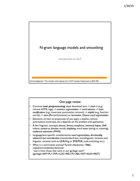 4 n gram language models and smoothing n gram language models and smoothing introduction to