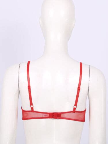 Damen Spitze Offene Brust BH Hebe BH Bra Bralette Transparent Dessous