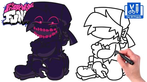 How To Draw Boyfriend Corruption Nightmare Como Dibujar Friday Night
