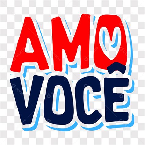 Lettering Dia Dos Namorados Amo Você EPS PNG download Designi