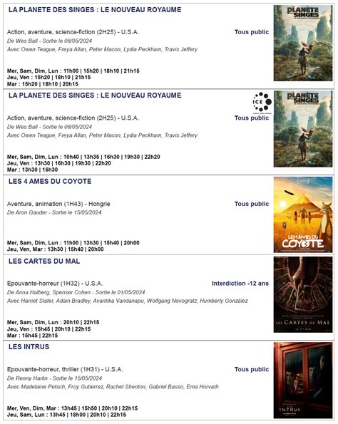 Tarbes A laffiche au cinéma CGR du 15 au 21 mai 2024