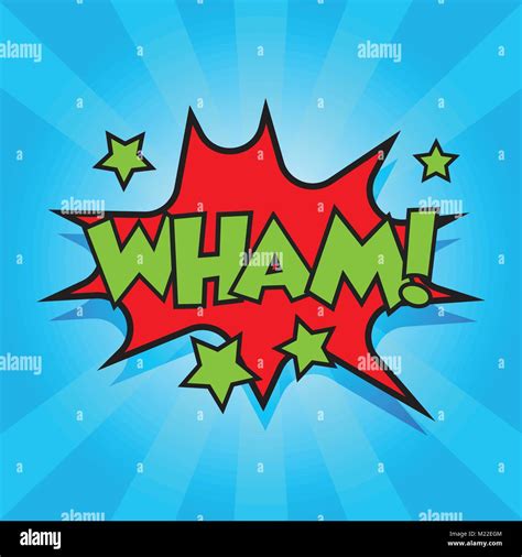 Wham Comic Sound Effekte Sound Bubble Rede Mit Wort Und Comic Cartoon