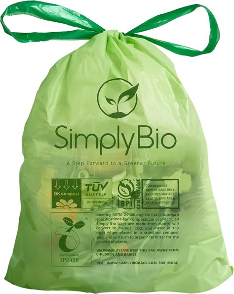 Bolsas De Basura Compostables De Galones Y Mil Con Cord N