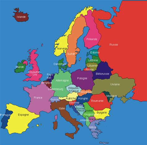 Carte Europe Pays Voyage Carte Plan