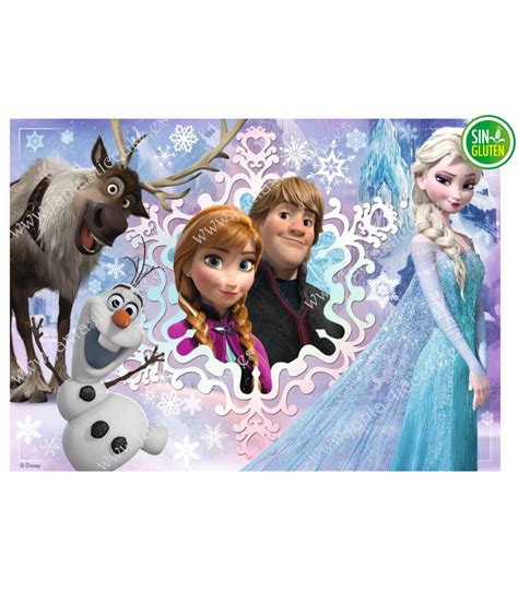 Oblea Frozen para tarta rectangular Nº 109 Fantastic Cake