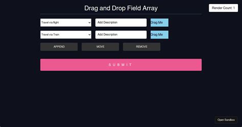 React Hook Forms Drag V7 Codesandbox