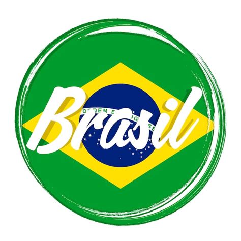 Bandera De Brasil Con Pincel Grunge Vector Premium