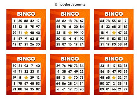 Cartela De Bingo Para Imprimir