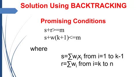 sum of subset problem using backtracking