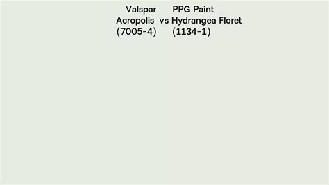 Valspar Acropolis Vs Ppg Paint Hydrangea Floret Side