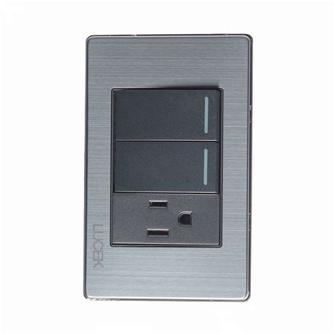 Placa Met Lica Con Interruptores Sencillos Y Contacto De M Dulo