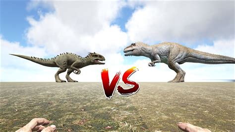 Indominus Rex Mod Vs Gigantosaurus Ark Survival Evolved Youtube