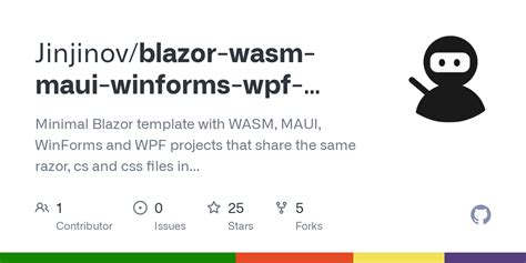 Github Jinjinov Blazor Wasm Maui Winforms Wpf Template Minimal