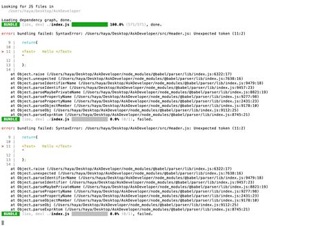 react native bundle ios issue stack overflow