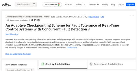 an adaptive checkpointing scheme for fault tolerance of real time control systems with