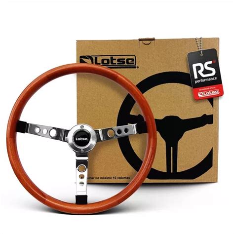 Volante De Madeira Lotse Clássicos Big Block Wood Universal