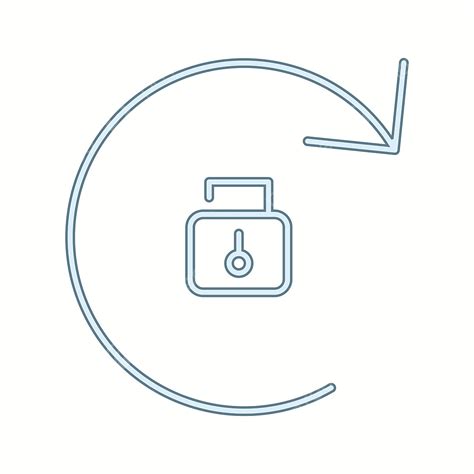 Hermosa Rotación Icono De Vector De Línea Desbloqueada PNG Icono