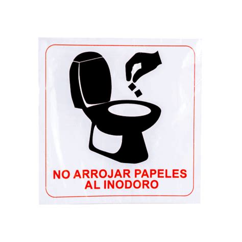 Se Al Tica No Arrojar Papeles Al Inodoro X Cm Agp Etiquetas