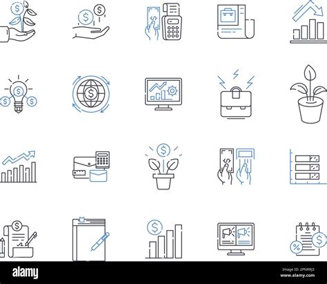 Strategic Intelligence Line Icons Collection Analysis Forecasting