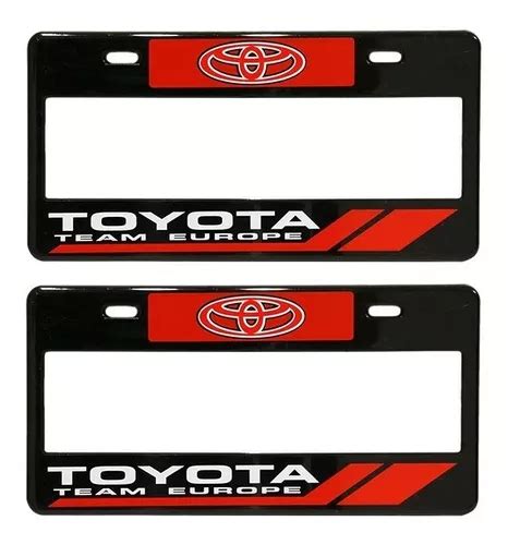 Juego Marcos Portaplacas Porta Placa Toyota Ancho Meses Sin Inter S