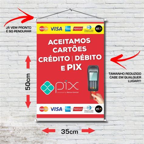 Banner Aceitamos Pix E Cart Es Parcelamento Sem Juros