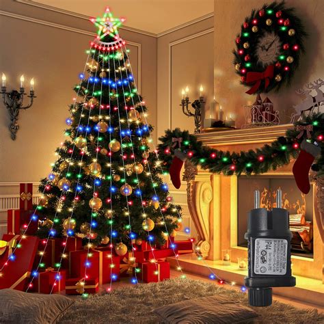 Laliled Guirlande Lumineuse Sapin de Noël Avec Etoile 350 LEDs