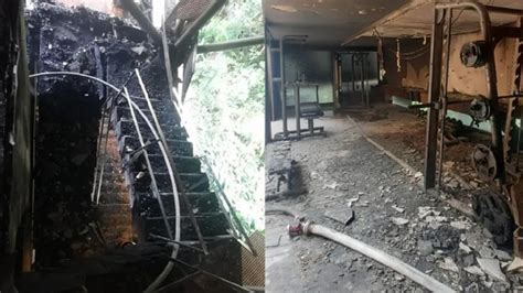 Mansão pega fogo em condomínio no Guarujá