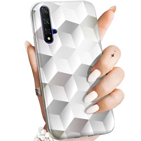 Etui Do Huawei Nova 5T Honor 20 Wzory 3D Geometryczne Iluzja Obudowa