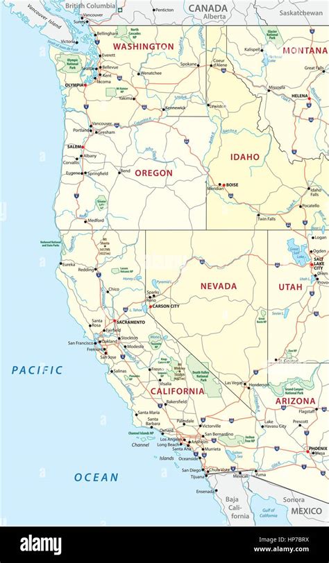 West Coast Map Of Usa Map