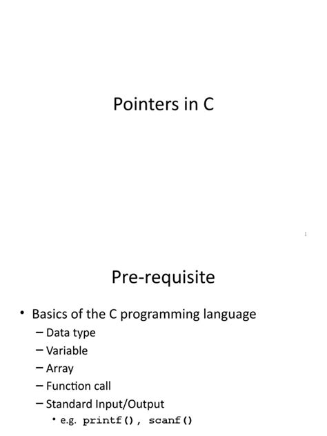 an in depth guide to pointers in c pdf pointer computer programming array data structure