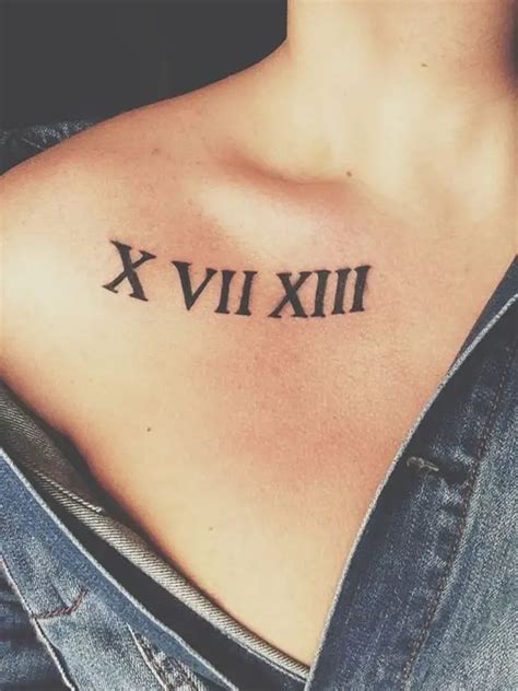 17 Awesome Roman Numeral Tattoos Designs SheIdeas