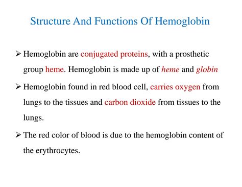 Solution Structure And Functions Of Hemoglobin Studypool
