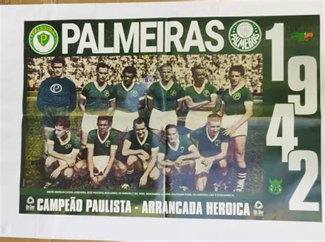 Pôster Gigante Palmeiras Campeão Paulista 1942 MercadoLivre