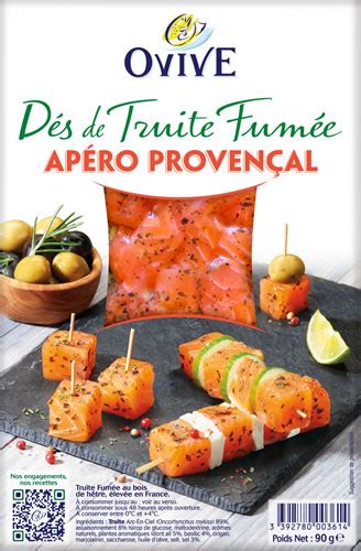 Les dés de truite fumée Ovive