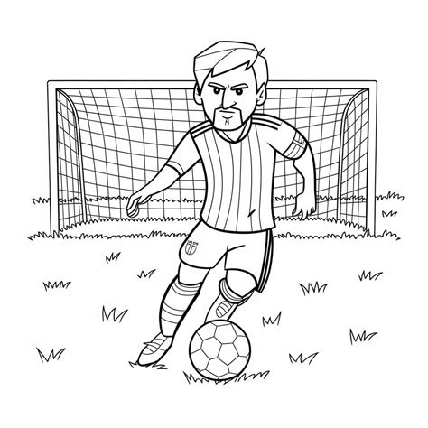 Desenhos De Lionel Messi Jogando Futebol Para Colorir E Imprimir