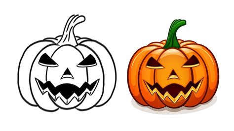 How To Draw Halloween Pumpkin Youtube