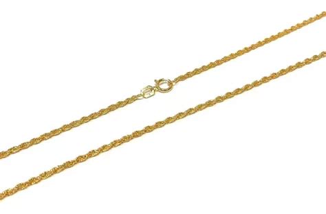 Cordão Baiano De Ouro 18k 45cm Corrente Colar Feminino Parcelamento