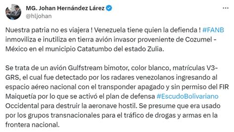 Fuerzas Armadas de Venezuela derriba avión invasor proveniente de