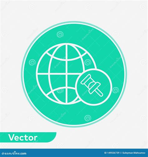 S mbolo De La Muestra Del Icono Del Vector Del Globo Ilustración del
