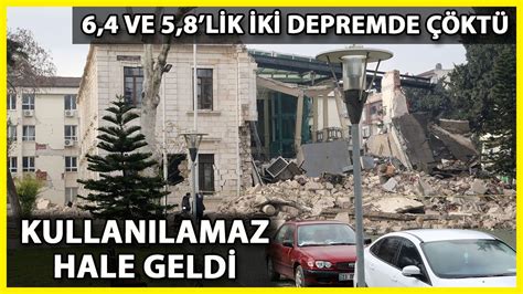 Tarihi Hatay Valilik Binasının Bir Bölümü 6 4lük Depremde Çöktü YouTube