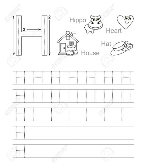 Letter H Traceable Worksheets
