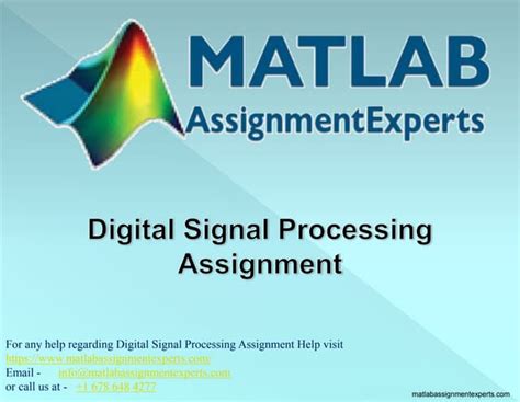 digital signal processing assignment help ppt