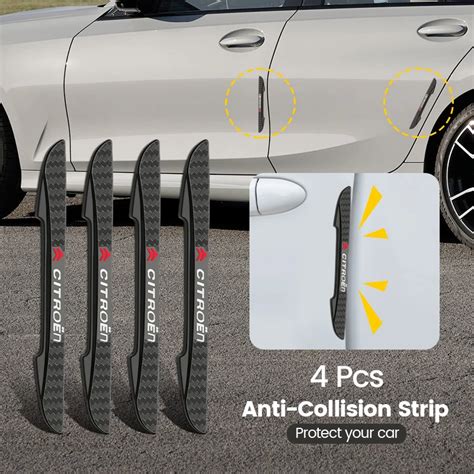 4pcs Borracha Porta Do Carro Borda Anti Colisão Faixa Bumper Proteção