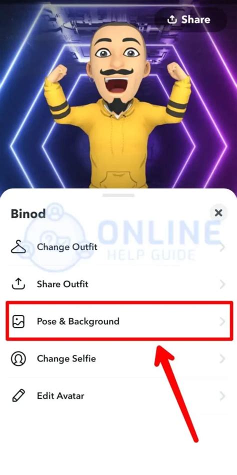 How To Change Your Bitmoji Pose On Snapchat Online Help Guide