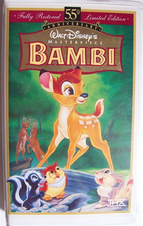 Vhs Walt Disney Bambi Masterpiece Collection Th Anniversary Rare