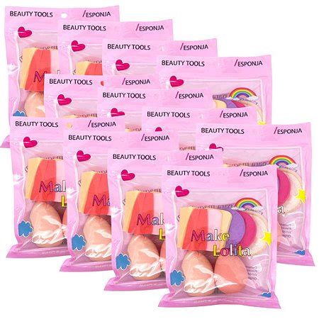 Kit 09 Esponjas Para Maquiagem Atacado Maquiagem Virtual Make